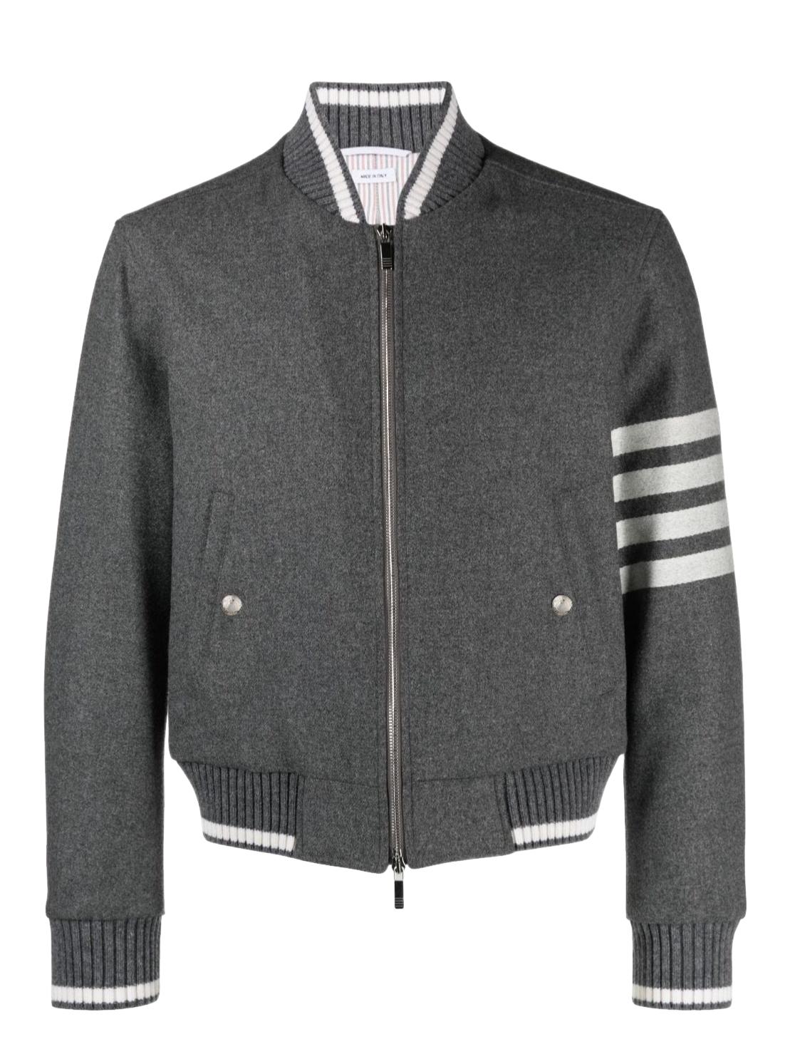 THOM BROWNE Thom Browne 4-Bar Stripe Zip-Up Bomber Jacket